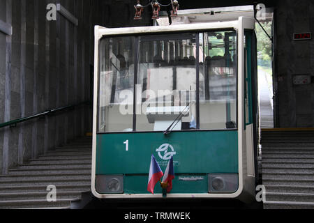 Prague funicular railway Ujezd station Czech Republic Stock Photo - Alamy