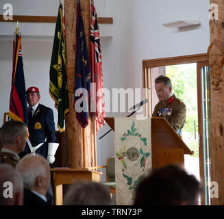 AIREWAS, ENGLAND. 01 JUNE 2019: BrigadierÕs Vivienne Buck and Dave Neal ...
