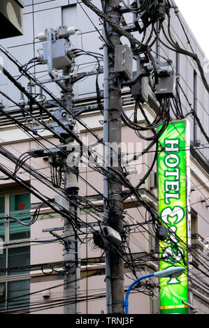 Electricity Poles Tokyo Japan Stock Photo - Alamy