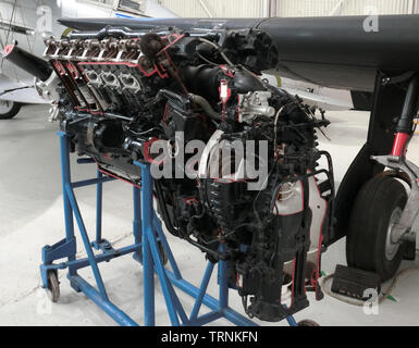Packard Merlin 28 Aircraft Engine Used in Avro Lancaster, Hawker ...