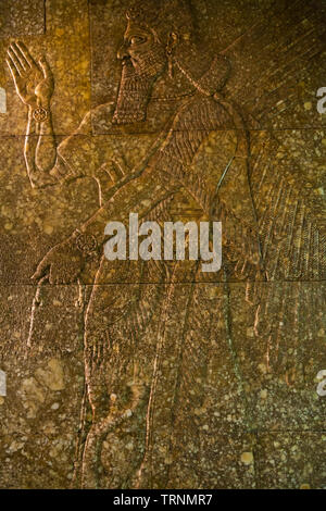 Bajo relieve asirio del palacio de Nimrud. Arte Mesopotámico. Museo ...