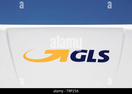 GLS Logo on a delivery truck, General Logistics Systems, parcel and ...