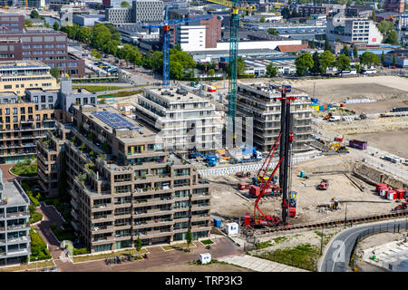 Amsterdam, Netherlands, residential area Overhoeks, newly built ...