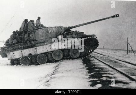 German Panzer Panther Tank camouflaged of an SS Panzer Division in ...