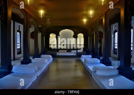 Interior view of an old house (wada), named Dhepewada, Girivan, Near ...