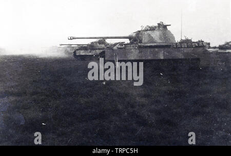GERMAN WORLD WAR TWO PANTHER TANK AT HOUFFALIZE. ARDENNES. BELGIUM ...