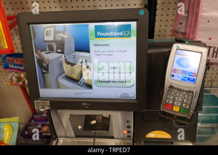 A self service check-out in an Asda store, UK Stock Photo - Alamy