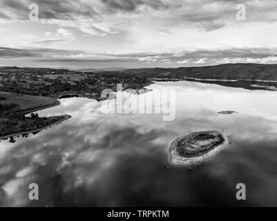 A aerial view of Googong Dam and lake Stock Photo - Alamy