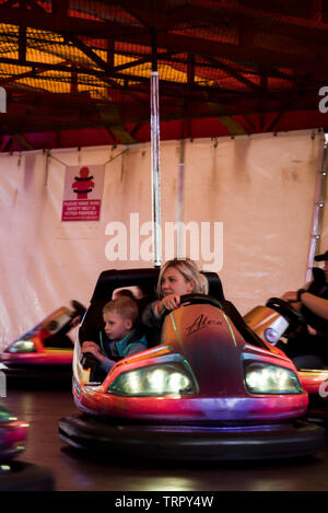 Fairground signs - The Dodgems Stock Photo - Alamy