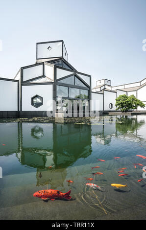 Suzhou museum scenery,designed by I M Pei Stock Photo - Alamy