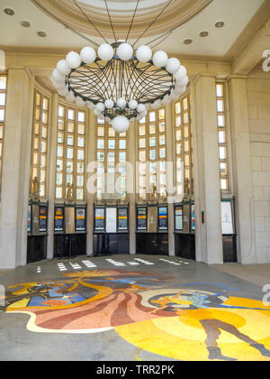 Ornate lights chandelier in the foyer of The Muny, St Louis Municipal ...