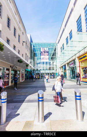 The entrance to the Drake Circus Shopping Centre, Plymouth, Devon, UK ...