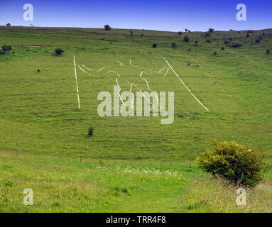 Long Man of Wilmington Chalk Figure Stock Photo: 208979785 - Alamy