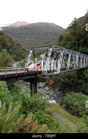Gates of Haast Bridge over the Haast River South Island New Zealand ...