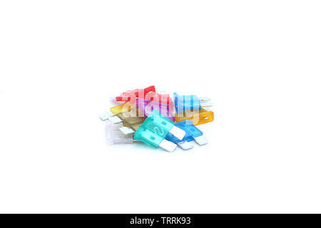 several small glass fuses isolated on white background Stock Photo - Alamy