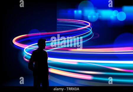 Slow Shutter of Traffic Light in Vector Stock Vector Image & Art - Alamy