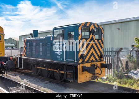Wensleydale heritage railway station and engine, Hawes village ...