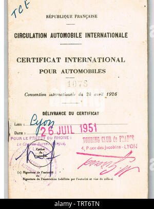 International cars circulation, International Car Certificate, France ...