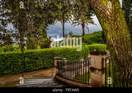 Italy Sardinia Sassari Monserrato entrance Park frog tank Stock Photo ...