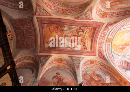 Interior of the Chapel, Bled Castle, Lake Bled, Bled town, Julian Alps ...