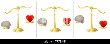 Scale - balanced and unbalanced pans - equal and unequal weightiness ...