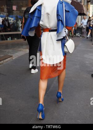 MILAN, Italy- September 19 2018: Women on the street during the Milan ...