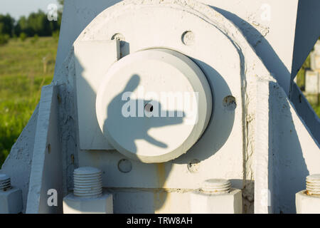Shadow of the hand and fingers in form of rabbit on the wall Stock ...