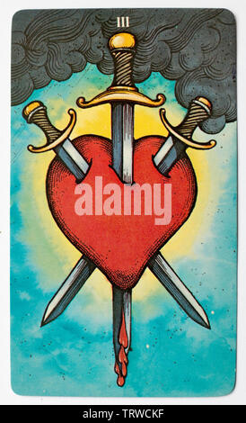 Tarot Cards - Card of Heart and Swords Stock Photo - Alamy