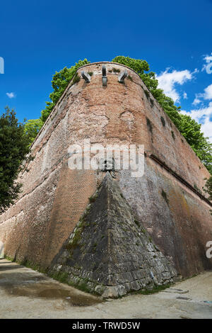 Medieval fortified brick in the city of Siena in Italy Stock Photo - Alamy