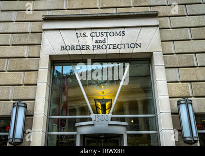 US Customs and Border Protection building entrance sign - Washington ...