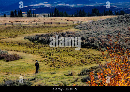 Photographers at photo workshop, Absaroka Ranch, Wyoming, held every ...