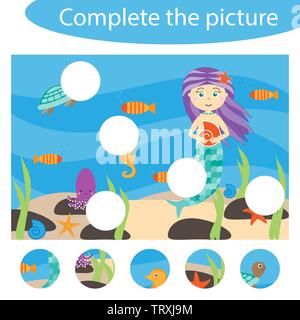 Complete the puzzle and find the missing parts of the picture, farm ...