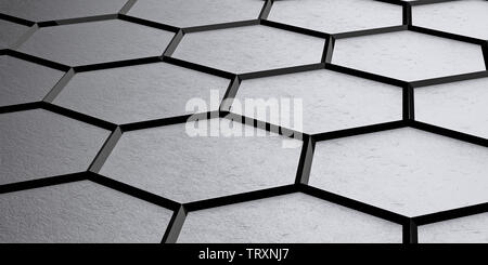 hexagonal pattern in technical structure - Illustration Stock Photo - Alamy