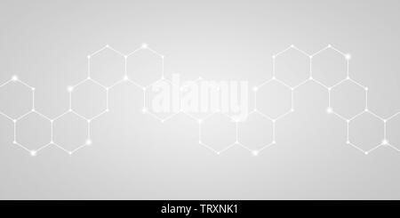 hexagonal pattern with technical structure - Illustration Stock Photo ...