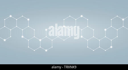 hexagonal pattern with technical structure - Illustration Stock Photo ...