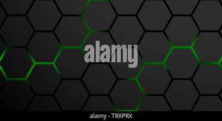 hexagonal pattern in technical structure - Illustration Stock Photo - Alamy