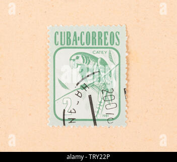 CUBA - CIRCA 1981: a stamp printed in Cuba shows tranvia streetcar ...