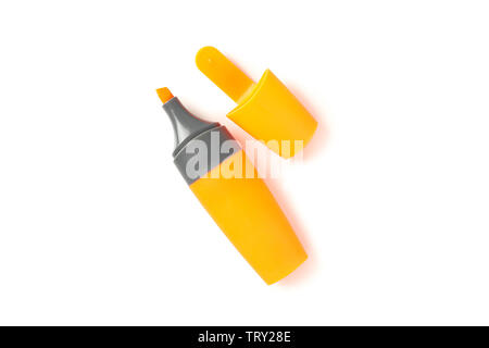 Color office highlighter isolated on white background Stock Photo - Alamy