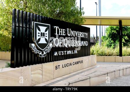 Brisbane, Queensland, Australia - The University of Queensland sign ...