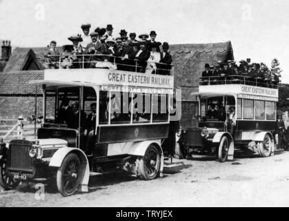 Motor buses of the Great Eastern Railway probably in Ipswich - early ...