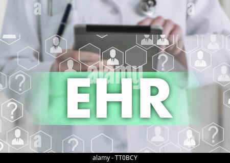 EHR or electronic health record system for hospital management show on ...