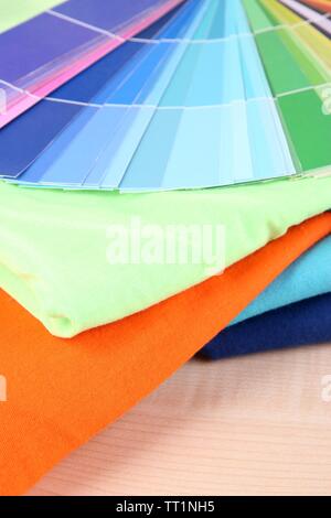Color samples on fabrics close up Stock Photo - Alamy