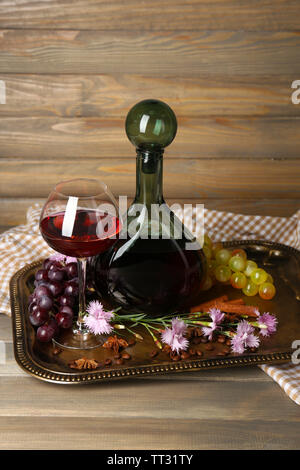 Beautiful still life with bottles of wine Stock Photo - Alamy
