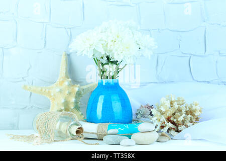 Composition of marine items Stock Photo - Alamy