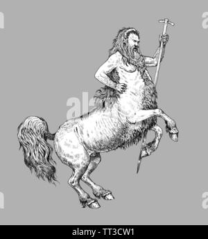 Centaur, Greek mythical creature, illustration, the centaur Chiron and ...