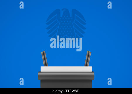 German bundestag podium - 3d rendering Stock Photo - Alamy