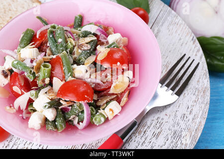 Fresh breakfast consisting of vegetable salad served on the table Stock ...