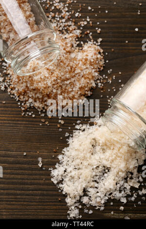 Different sea salt close up Stock Photo - Alamy