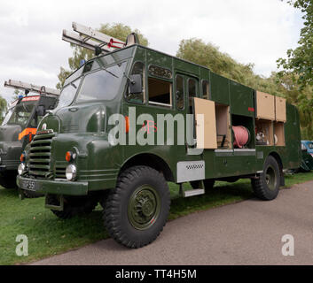 Bedford RLHZ Self Propelled Pump Green Goddess fire engine built 1953 and 1956 SYH 483 at North ...
