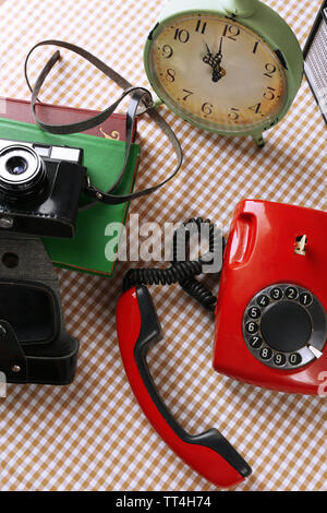 Retro things on table, close up Stock Photo - Alamy